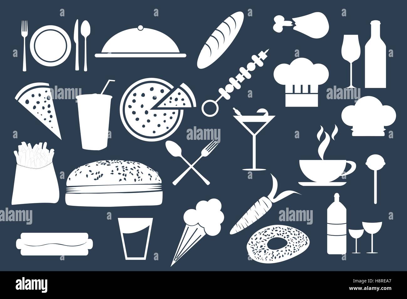 Food Icons Pack Stock Vector Image & Art - Alamy