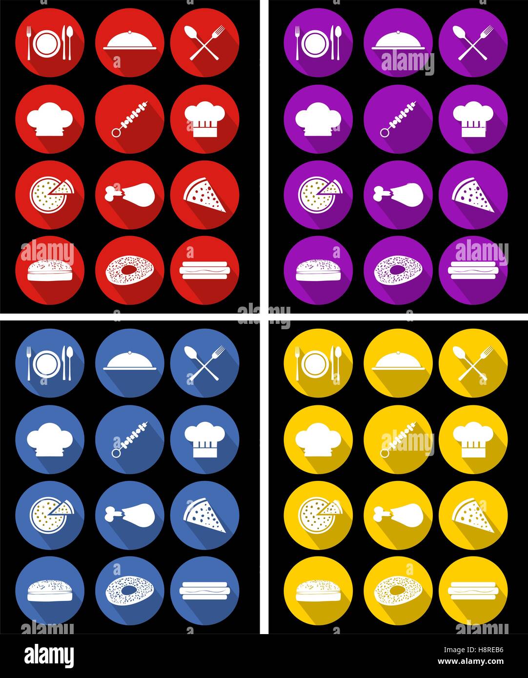 Food Icons Pack Stock Vector Image & Art - Alamy