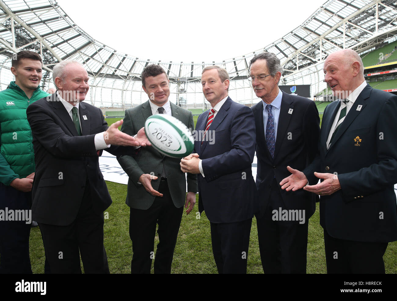 Deputy First Minister of Northern Ireland Martin McGuinness (second ...