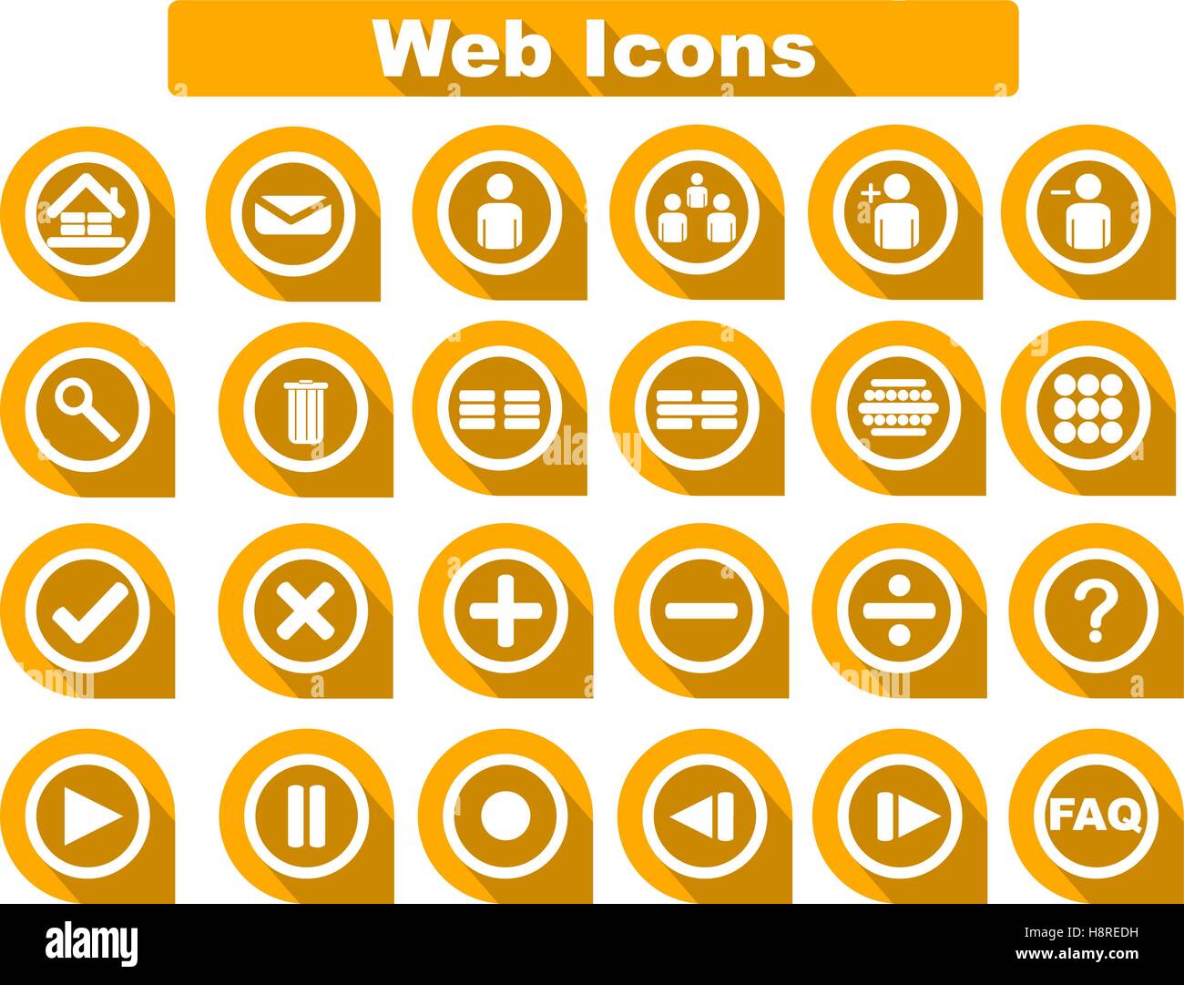 Flat Web Icons Stock Vector Image & Art - Alamy