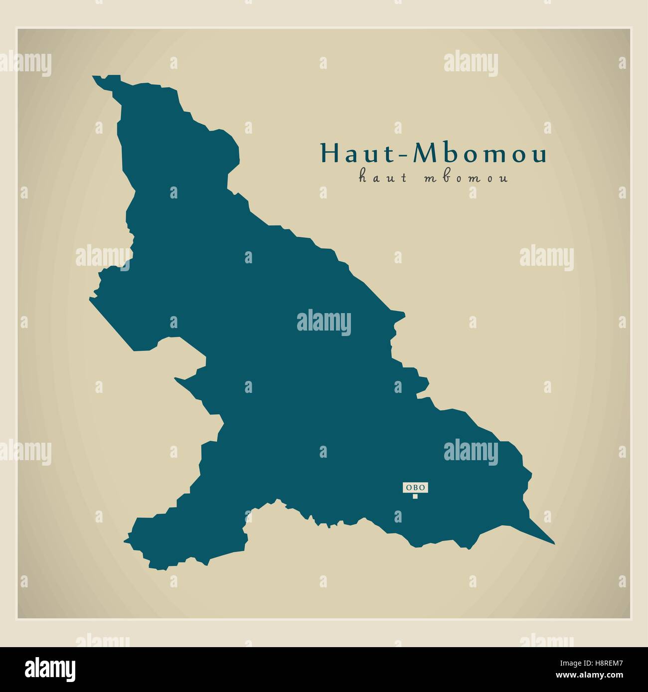 Modern Map - Haut-Mbomou CF Stock Vector Image & Art - Alamy