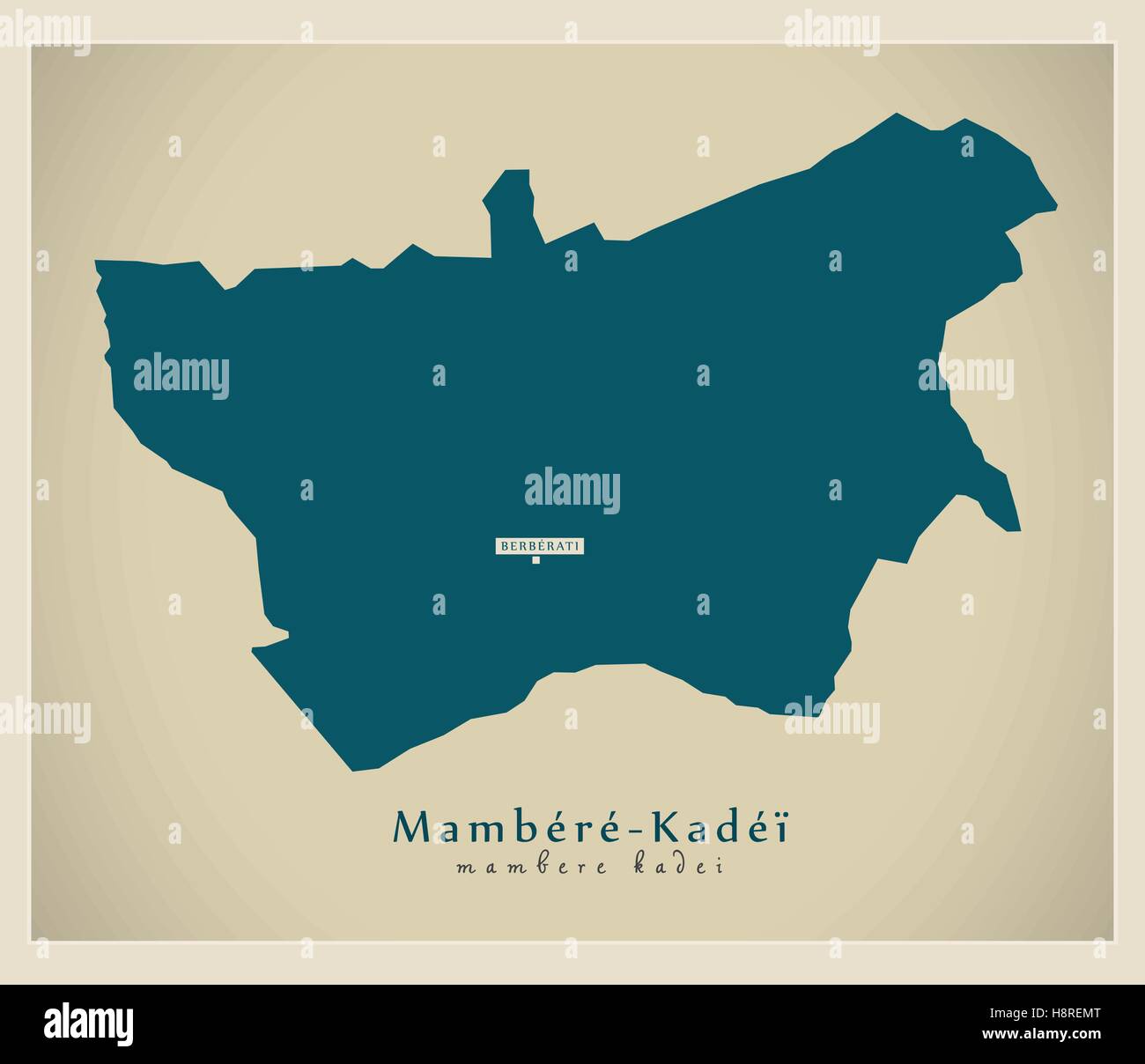 Mambere kadei vector map hi-res stock photography and images - Alamy