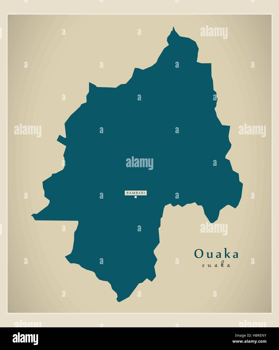 Modern Map - Ouaka CF Stock Vector Image & Art - Alamy