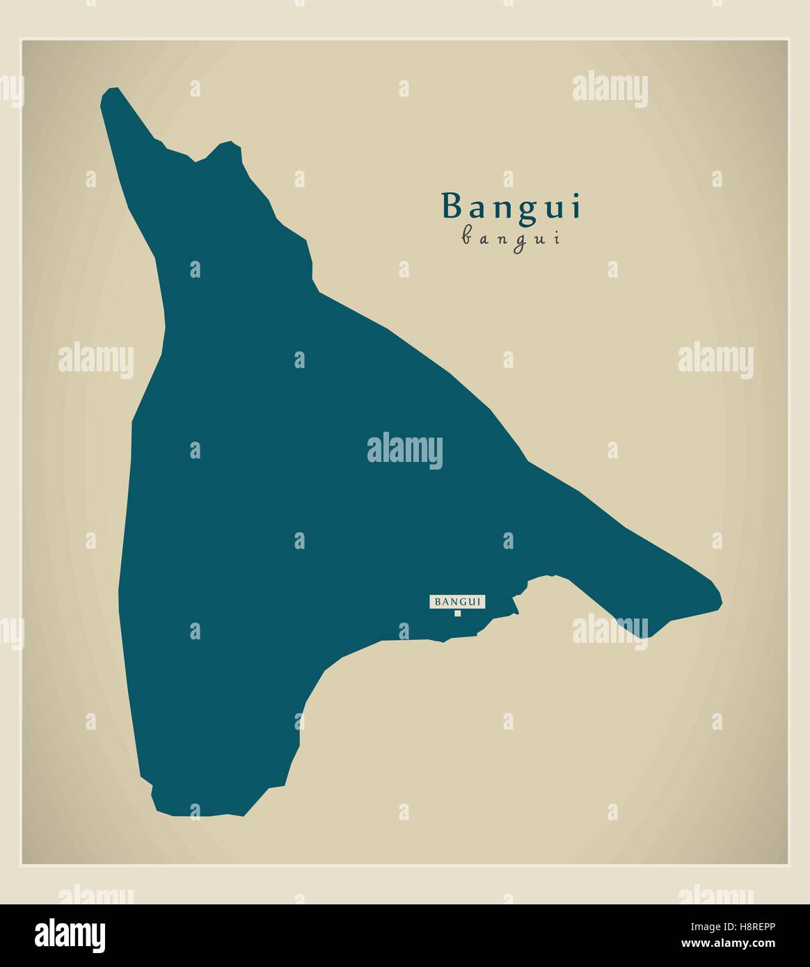 Vector map of bangui hi-res stock photography and images - Alamy