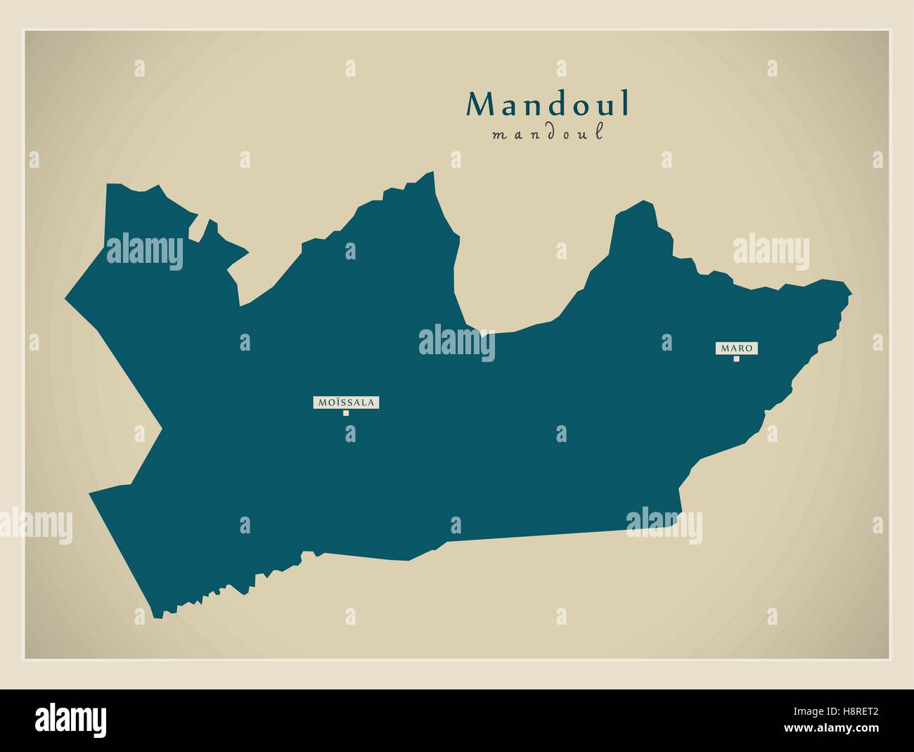 Modern Map - Mandoul TD Stock Vector Image & Art - Alamy