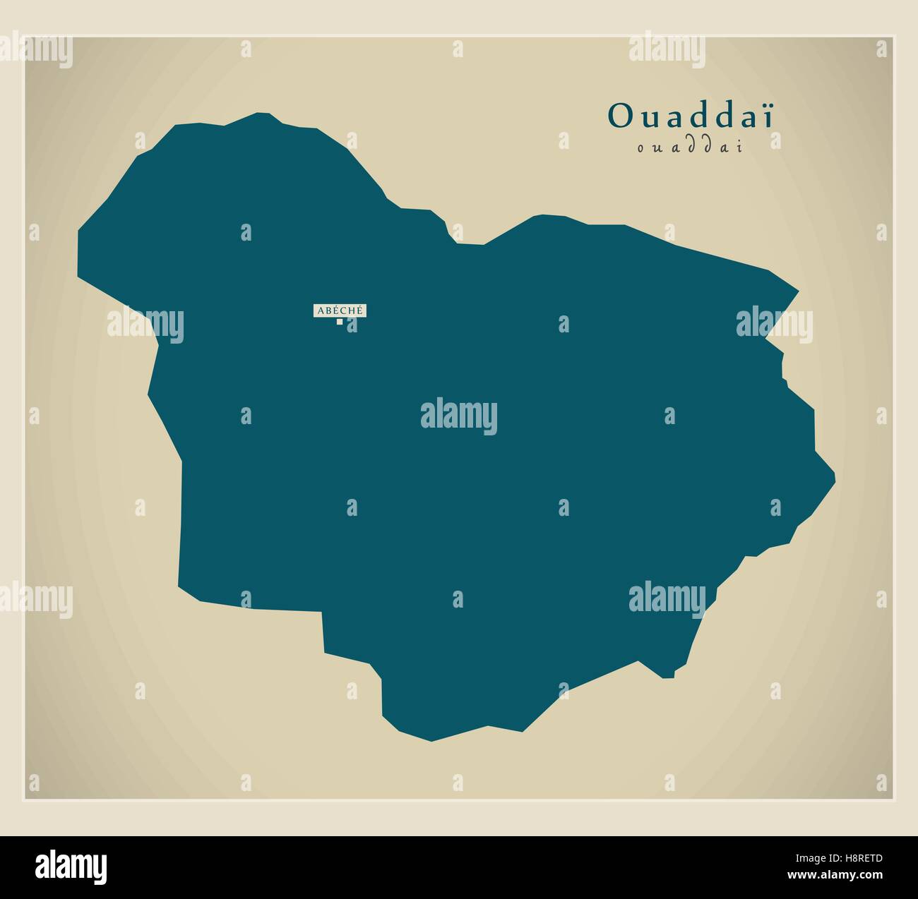 Modern Map - Ouaddai TD Stock Vector Image & Art - Alamy