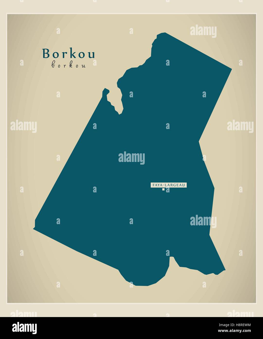 Borkou vector map hi-res stock photography and images - Alamy