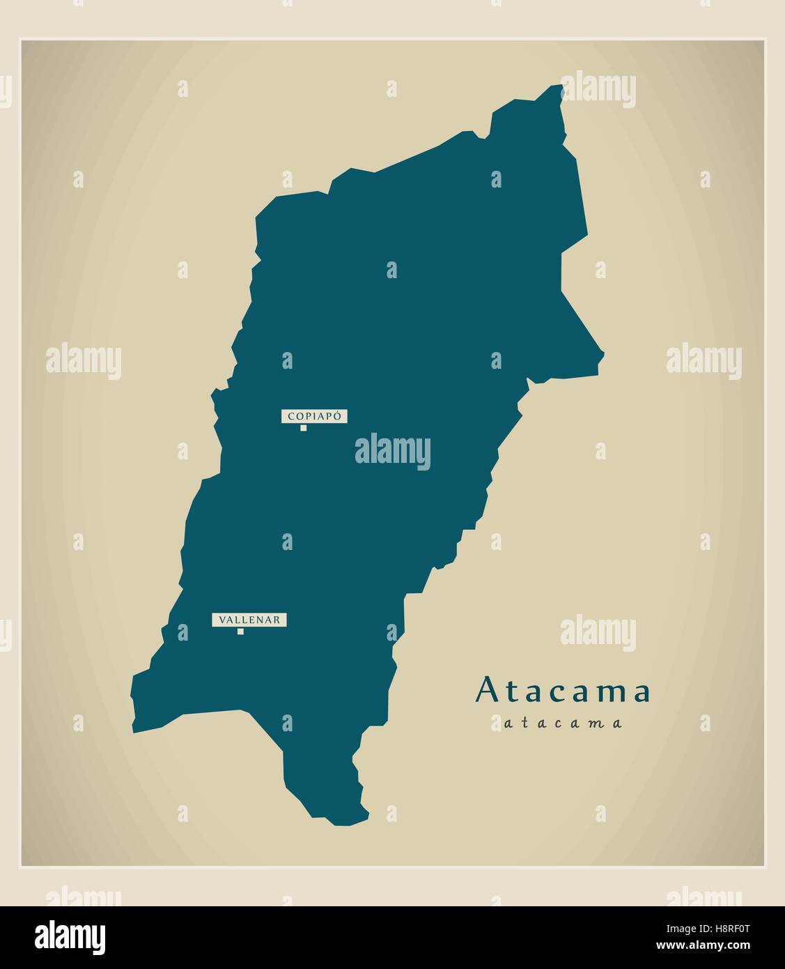 Chile atacama map Stock Vector Images - Alamy