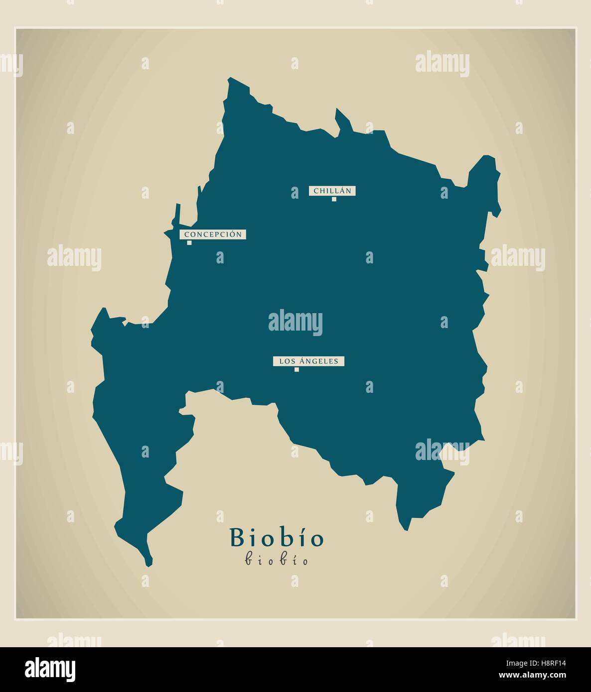 Modern Map - Biobio CL Stock Vector Image & Art - Alamy