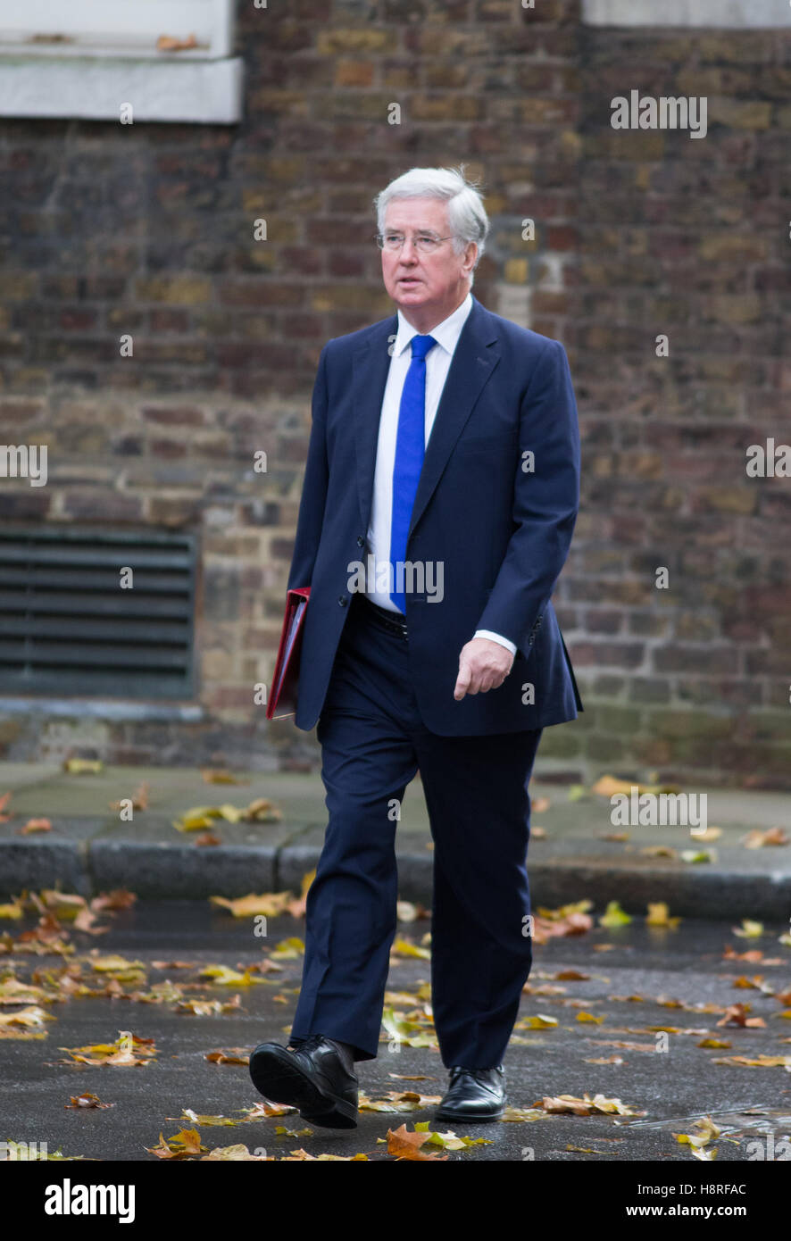 Michael Fallon,Secretary of State for Defence,arrives at number 10 ...