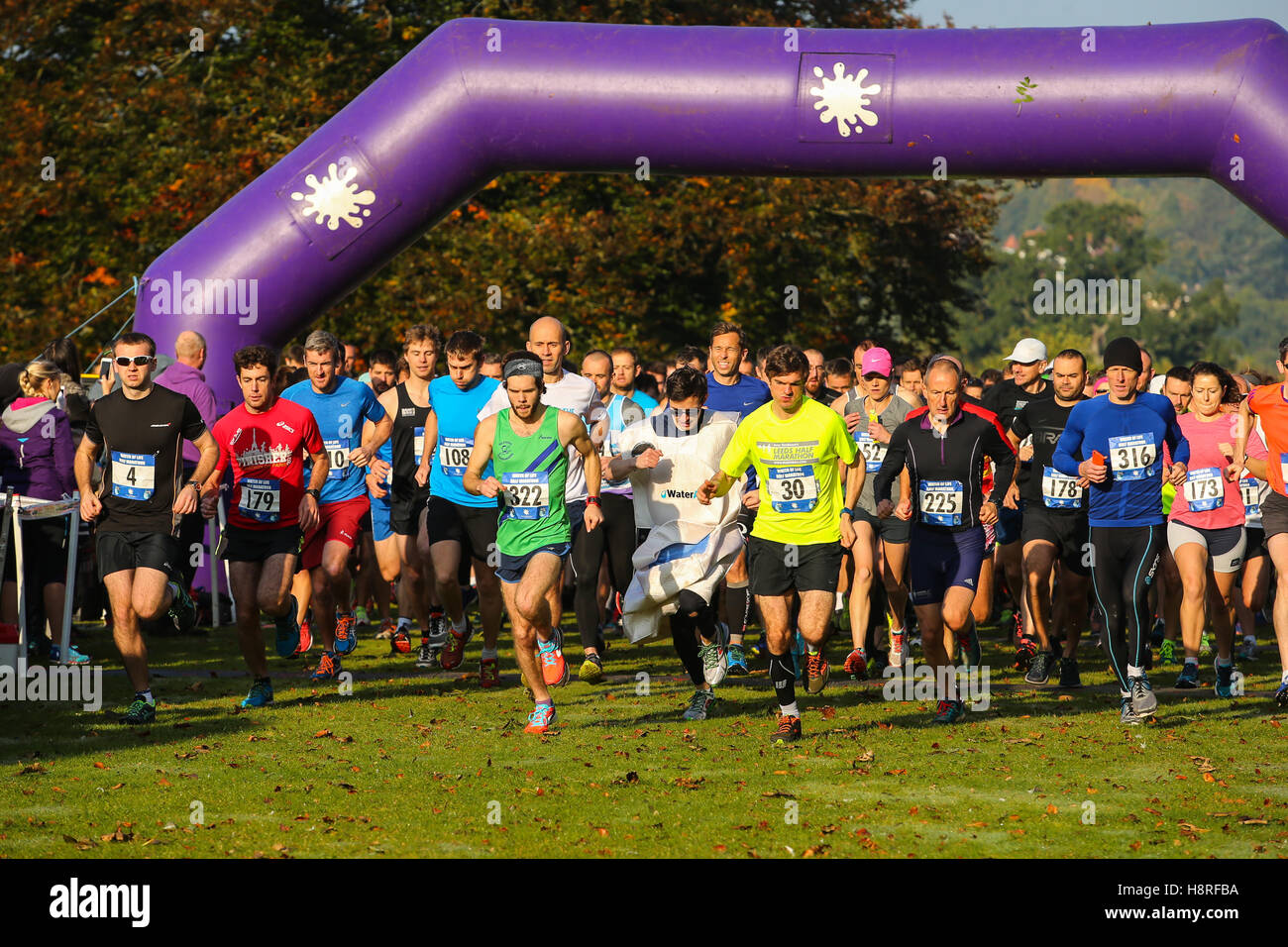 Runners at the start of the Purple Patch Running Water of Life event in ...
