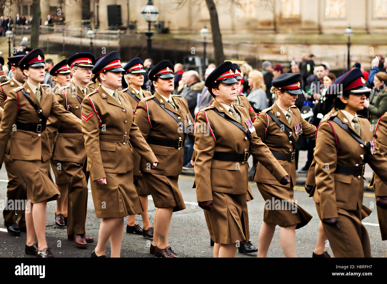 Members of the British Armed Forces taking part in the Remembrance Day ...
