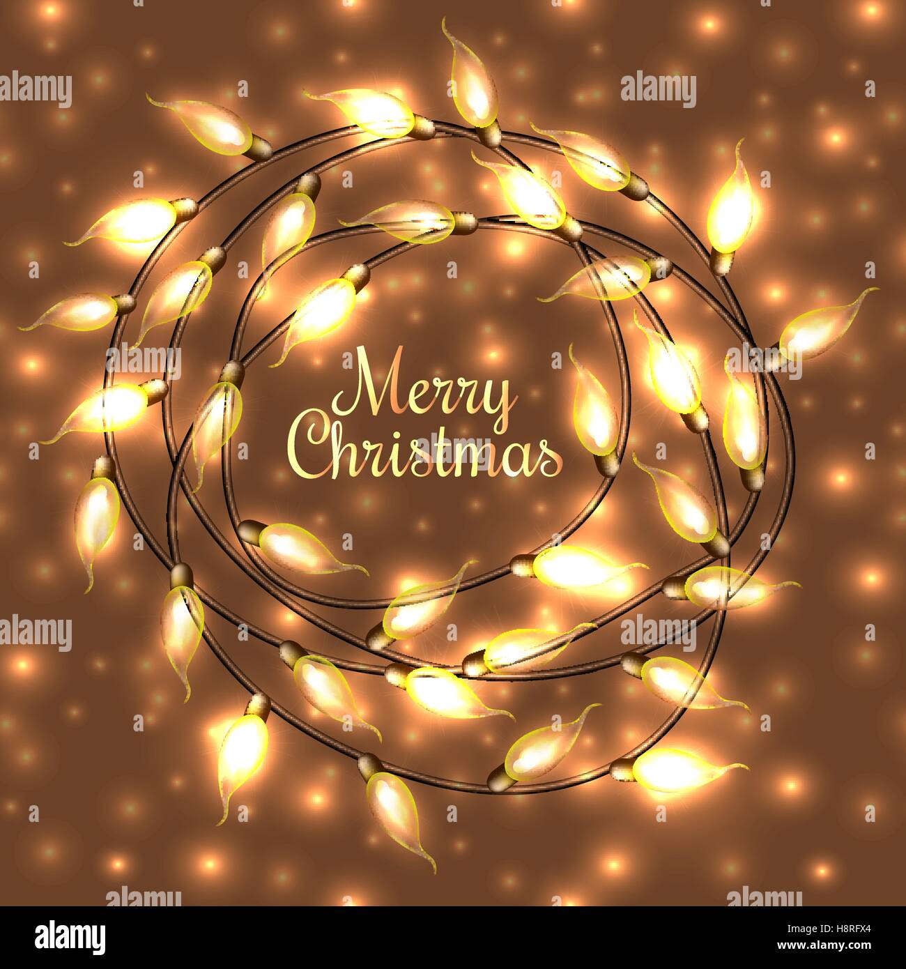 Colorful Glowing Christmas Lights.Vector elements can be used as ...