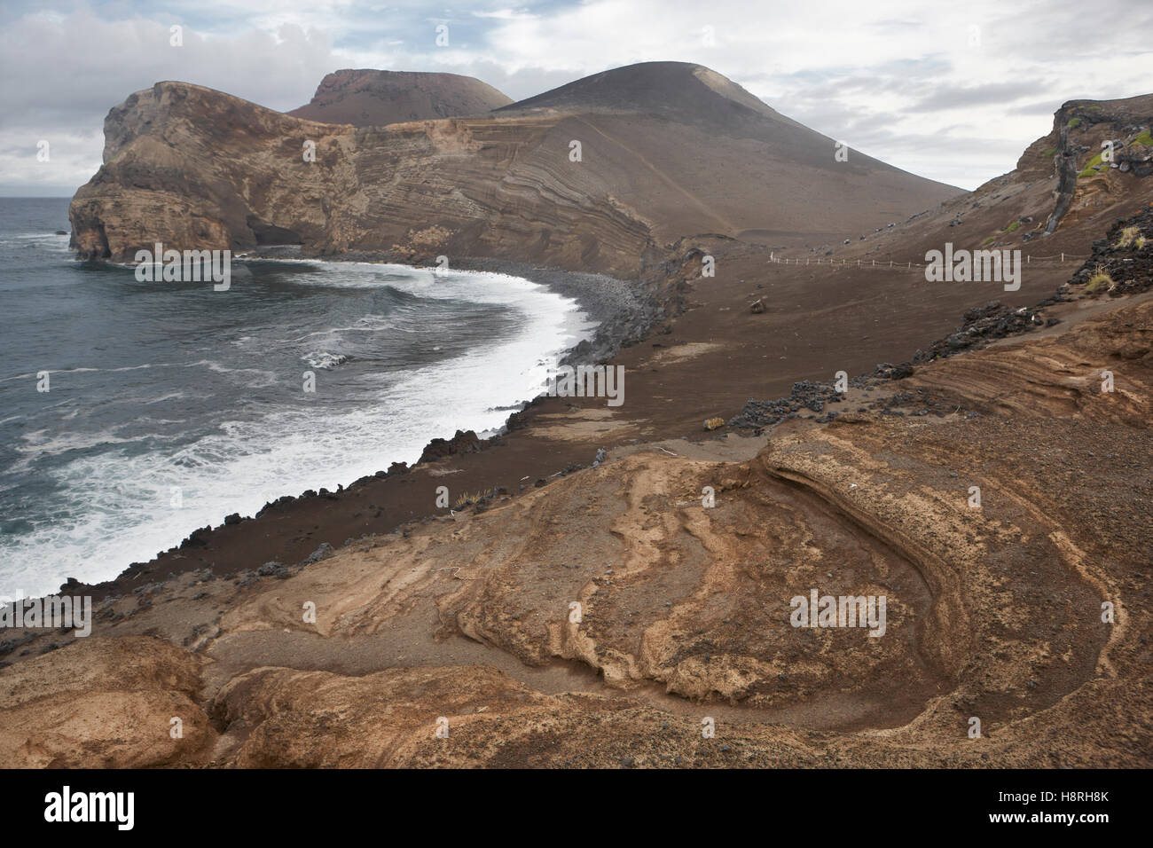 Azores volcanic coastline landscape in Faial island. Ponta dos ...