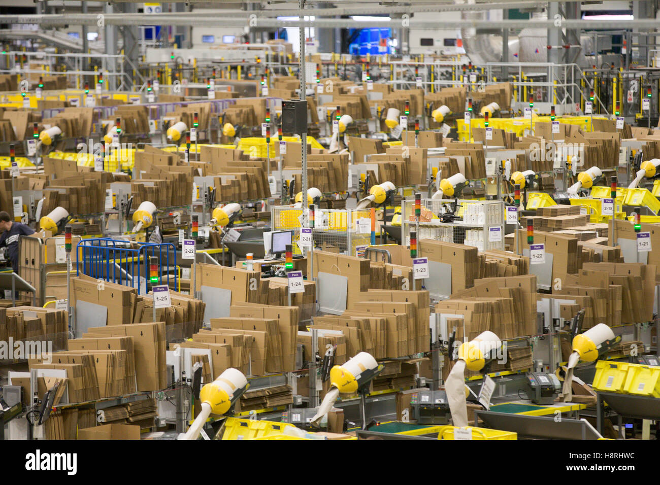 The Amazon fulfilment centre in Peterborough Cambridgeshire on Tuesday ...