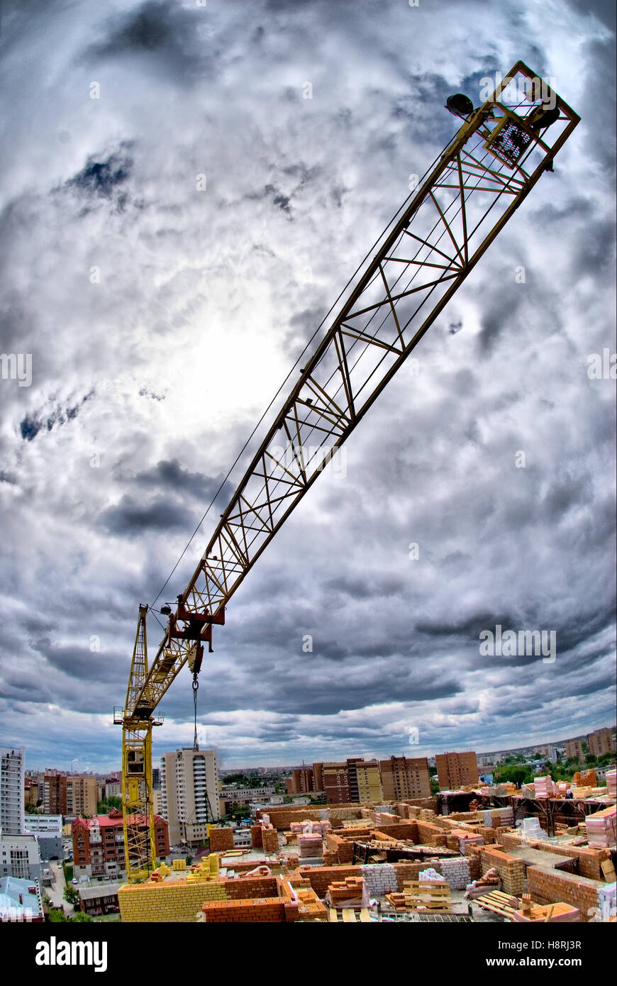 Crane lifting block of stone hi-res stock photography and images - Alamy