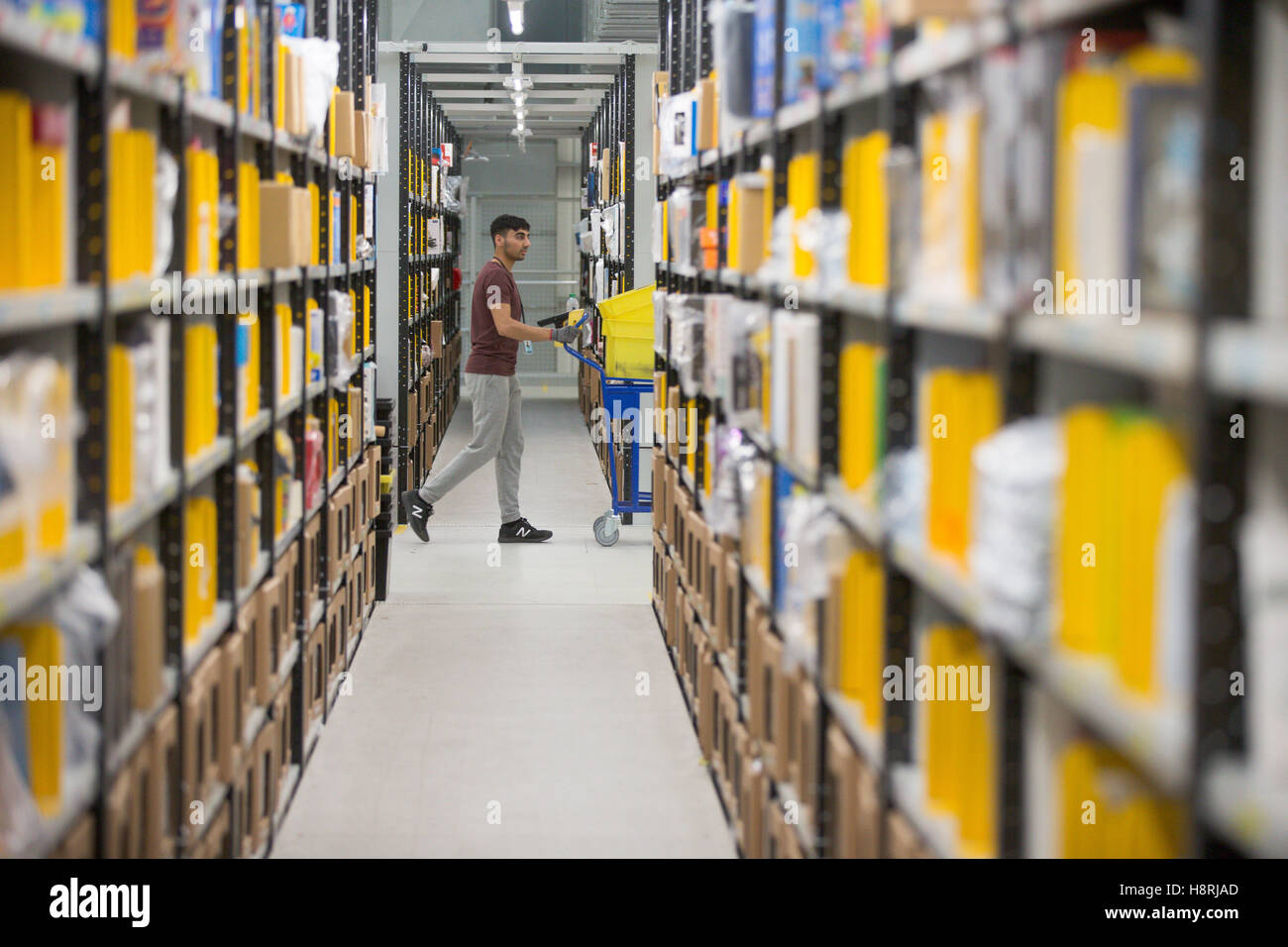 The Amazon fulfilment centre in Peterborough Cambridgeshire on Tuesday ...