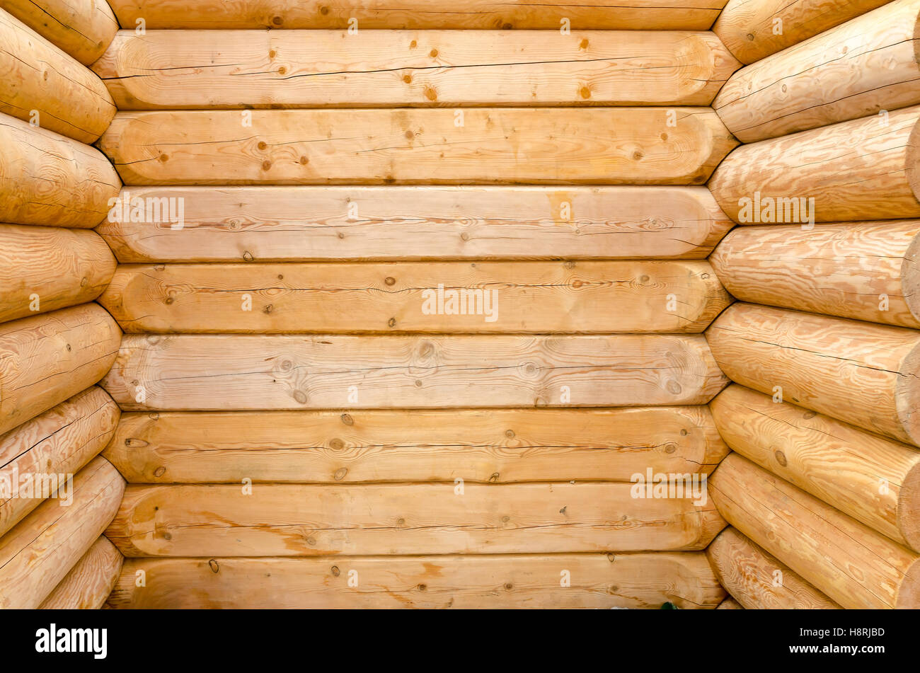 Wooden wall cut of house Stock Photo - Alamy