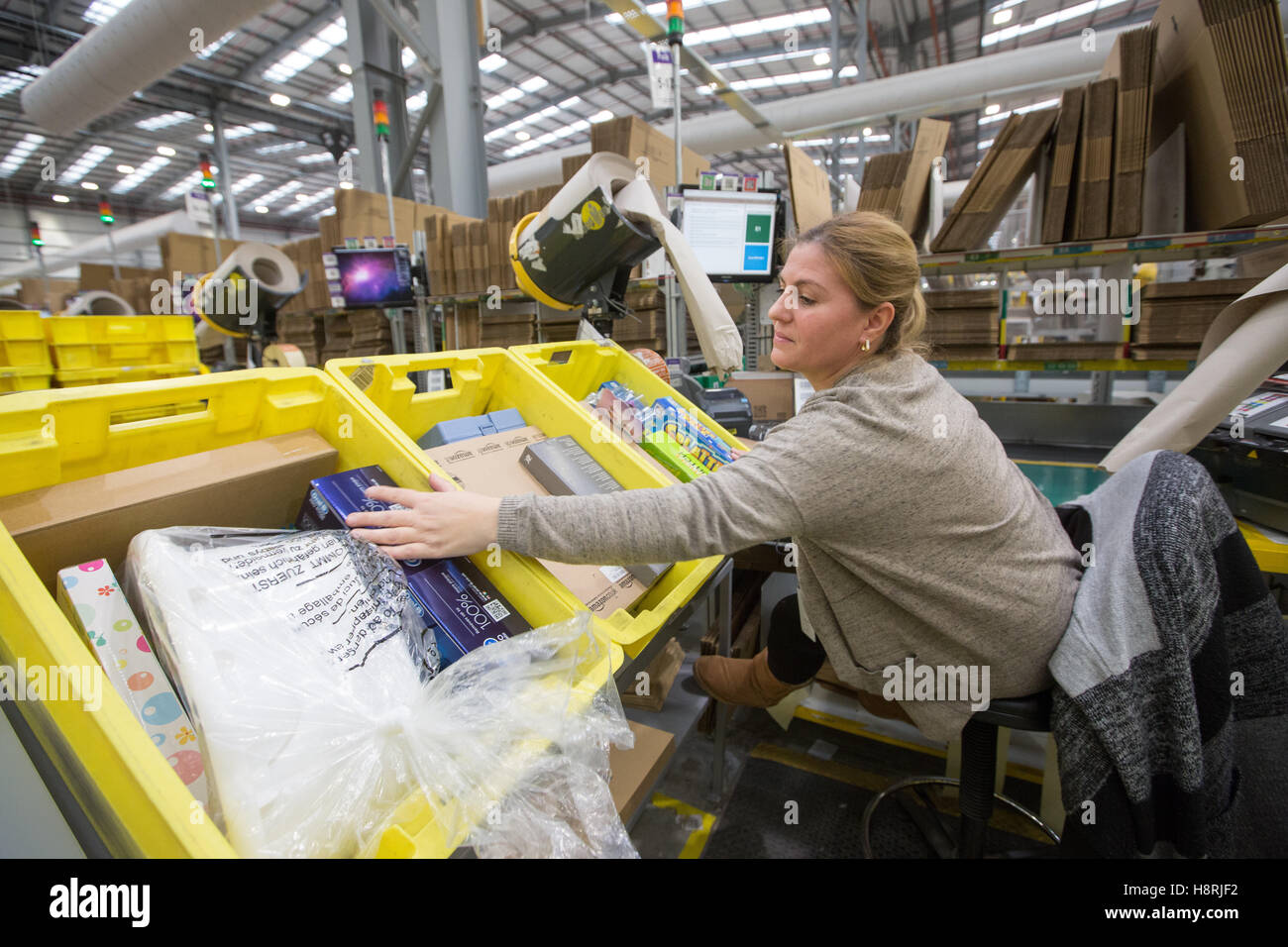The Amazon fulfilment centre in Peterborough Cambridgeshire on Tuesday ...