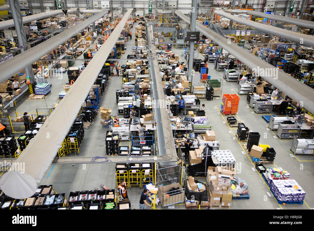 The Amazon fulfilment centre in Peterborough Cambridgeshire on Tuesday ...
