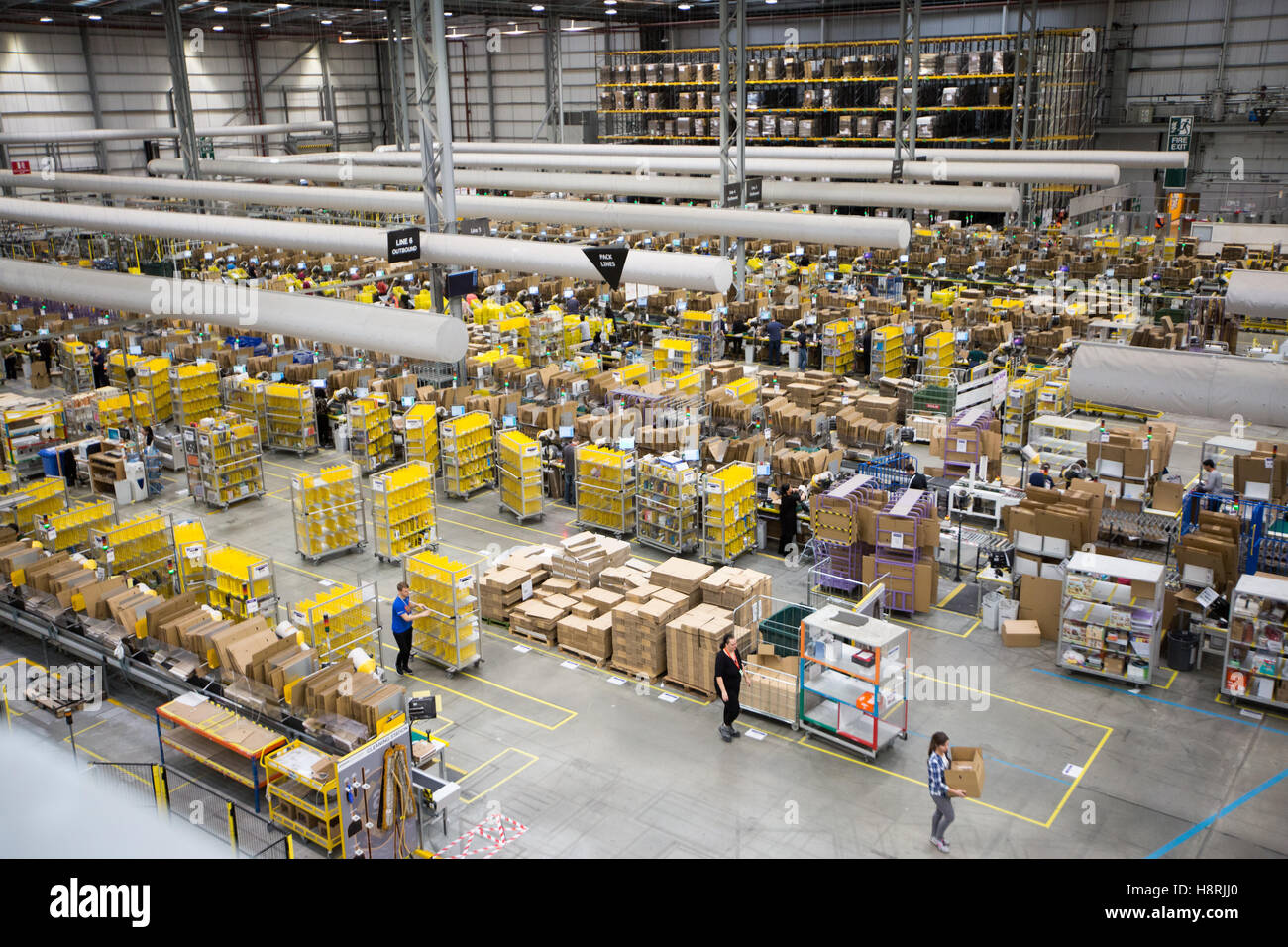 The Amazon fulfilment centre in Peterborough Cambridgeshire on Tuesday ...