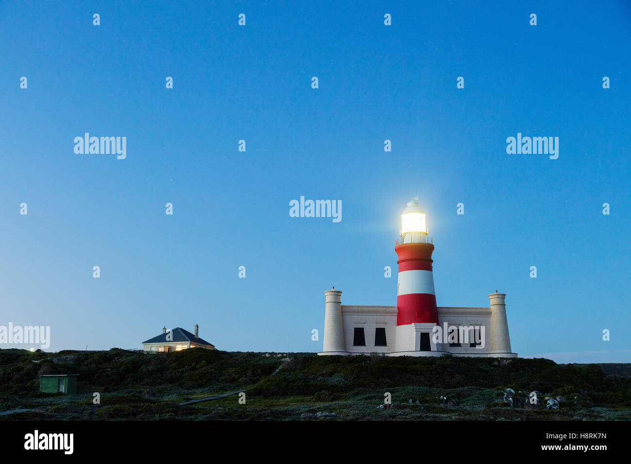 South Africa, Western Cape, Agulhas National Park, Agulhas lighthouse ...