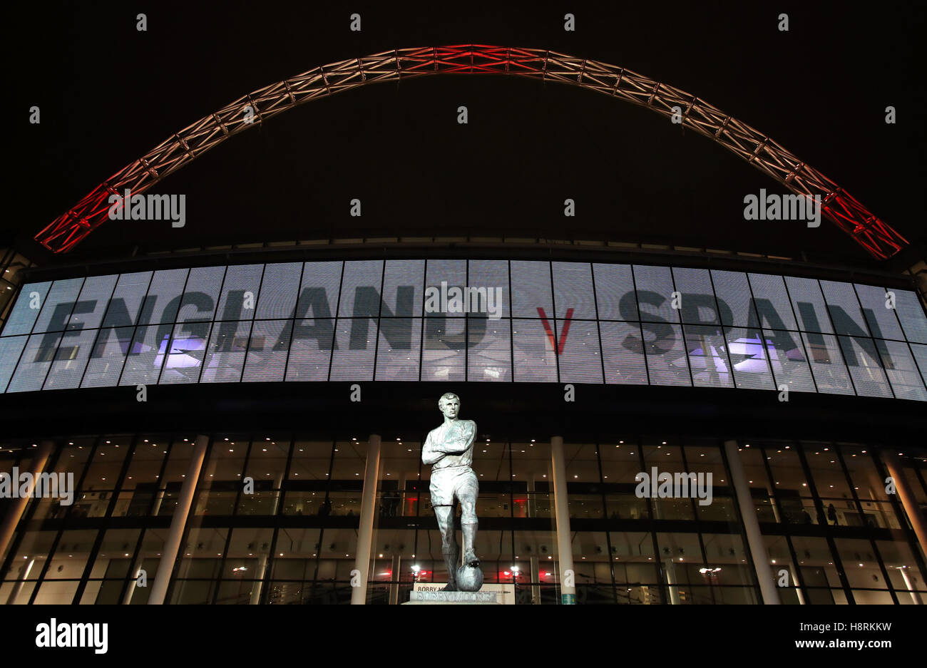 A general view of the Wembley Arch before the International Friendly at ...
