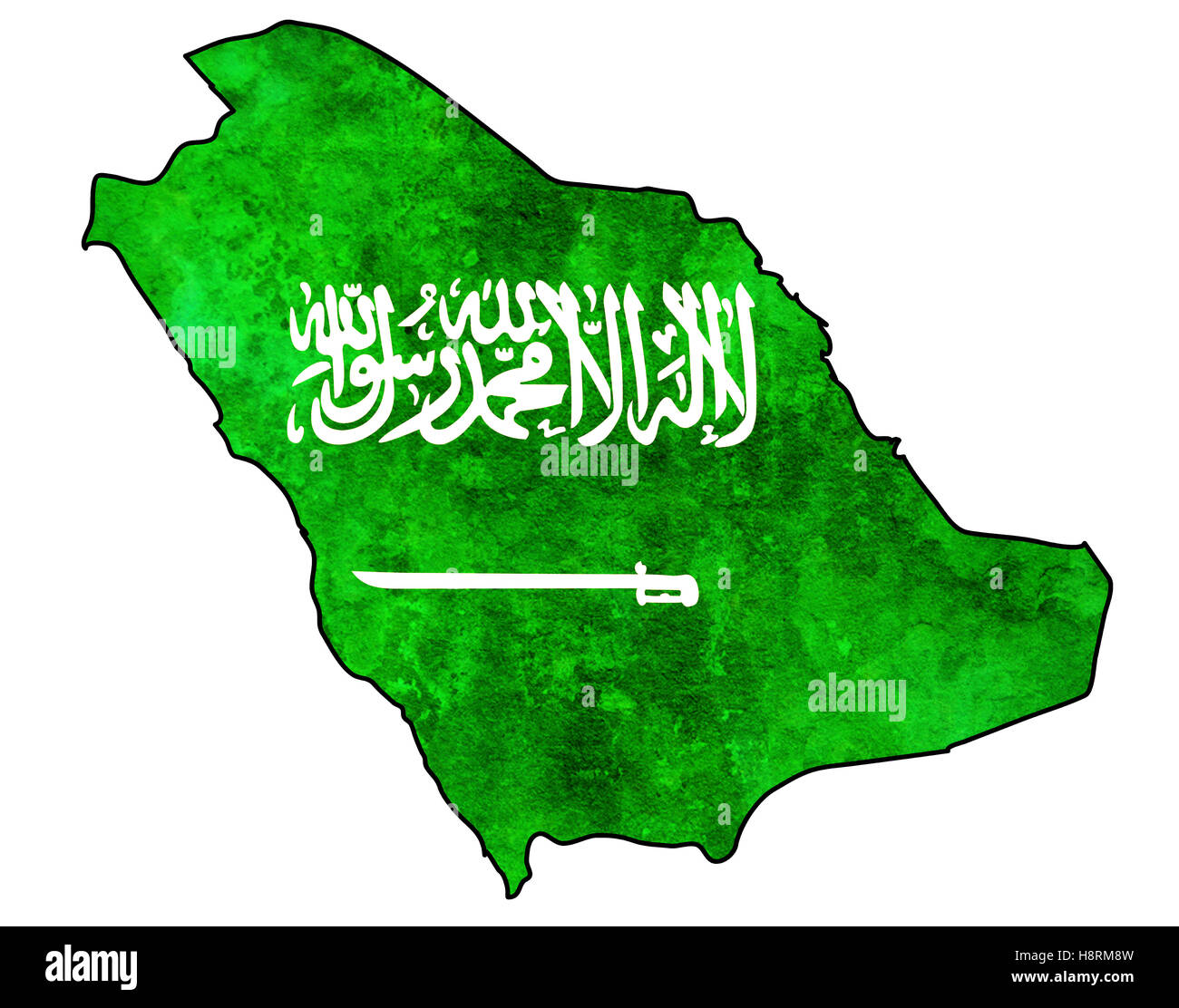 Flag map of saudi arabia hi-res stock photography and images - Alamy