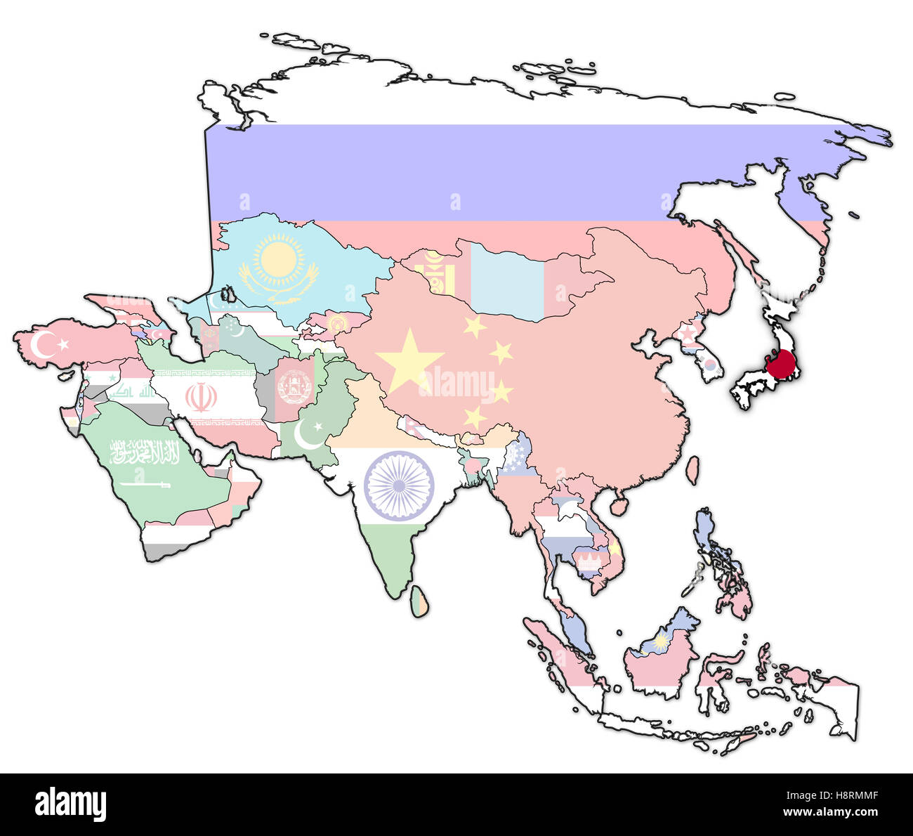 Political Map Asia Blank