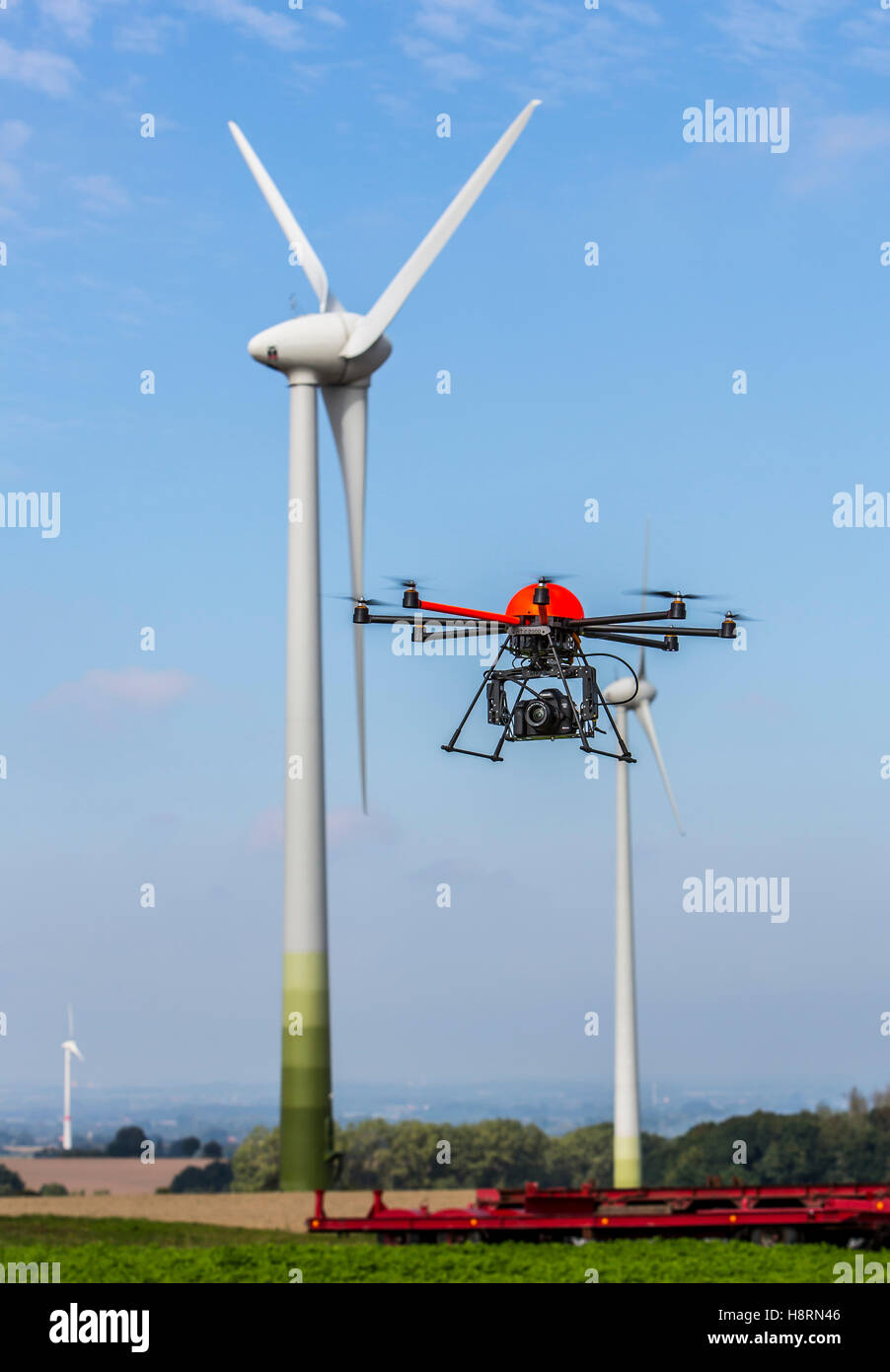 Drone, multi copter, octocopter, with a camera system, professional ...