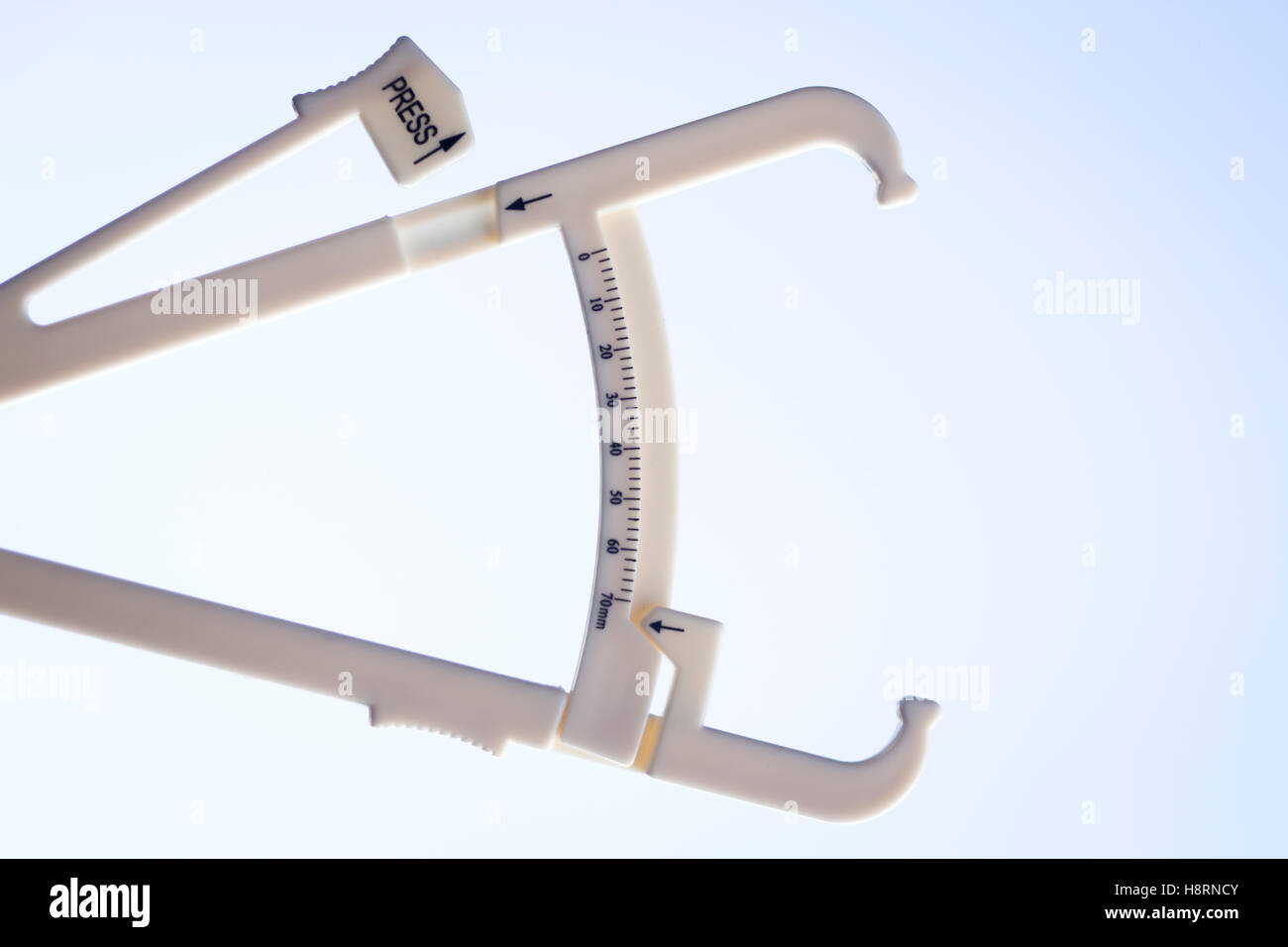 Bodyfat fat calipers used to measure percentage fat in different zones ...