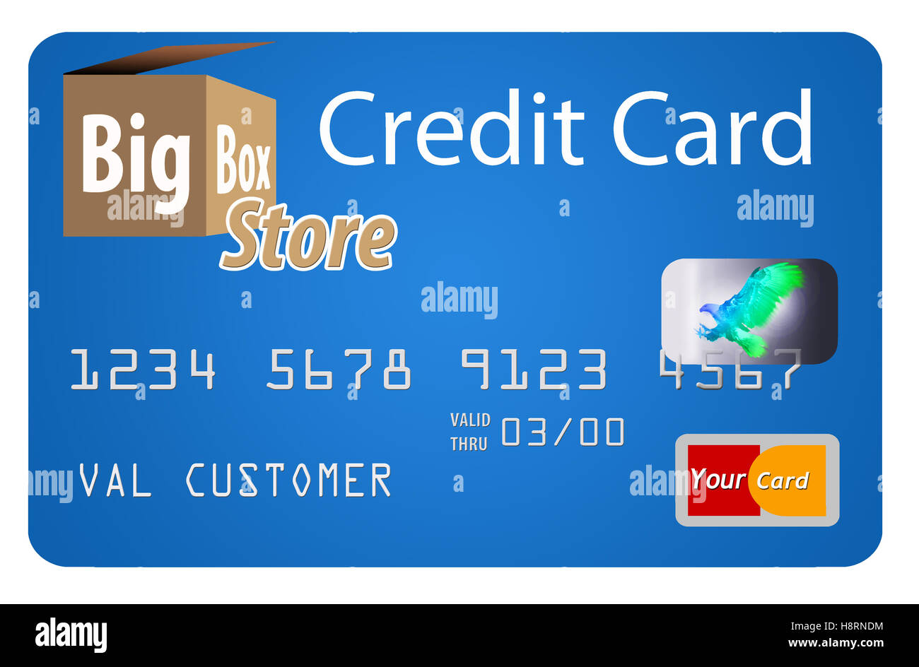 Retail store credit card, generic. Isolated on white background Stock ...