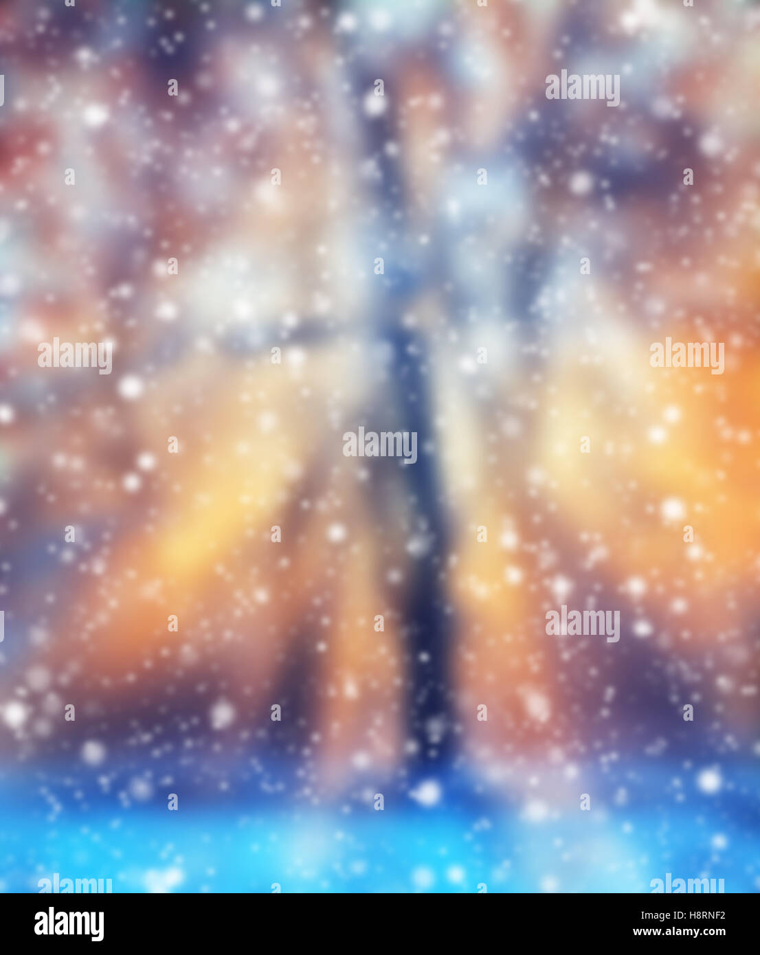 Abstract blur winter background with falling snow flakes Stock Photo ...