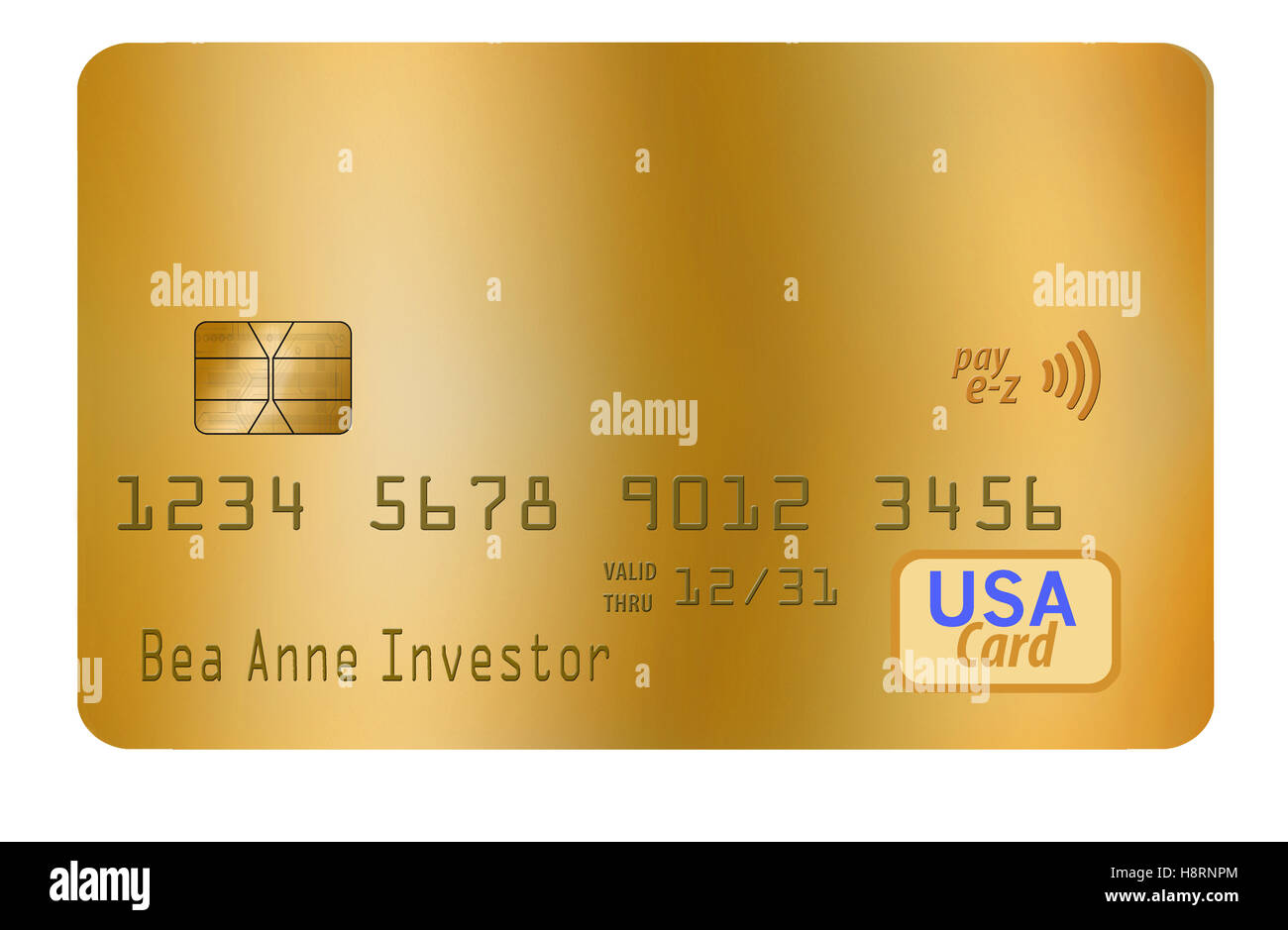 HERE IS A GOLD CREDIT CARD Stock Photo - Alamy