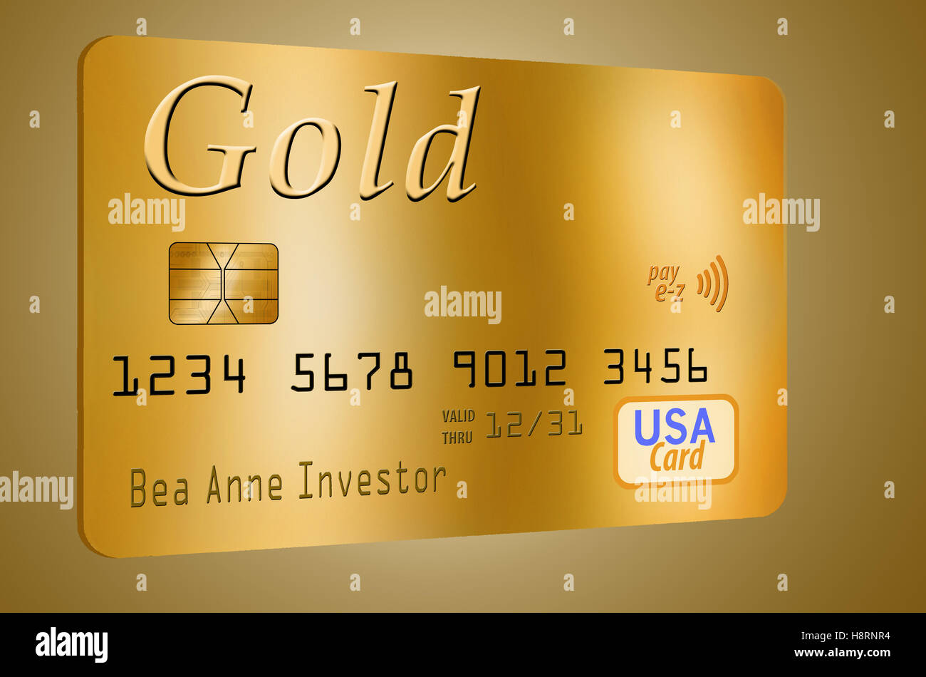 HERE IS A GOLD CREDIT CARD Stock Photo - Alamy