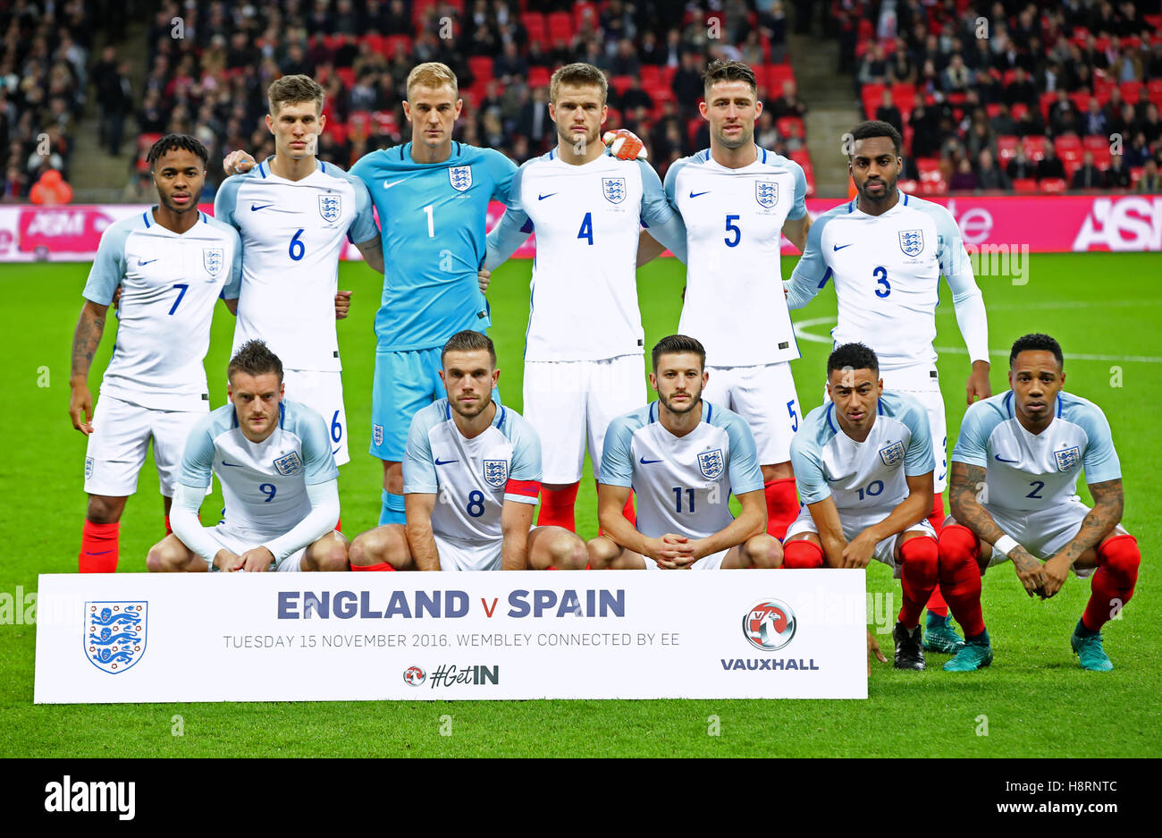 England team group. (Top L - R) England's Raheem Sterling, John Stones ...