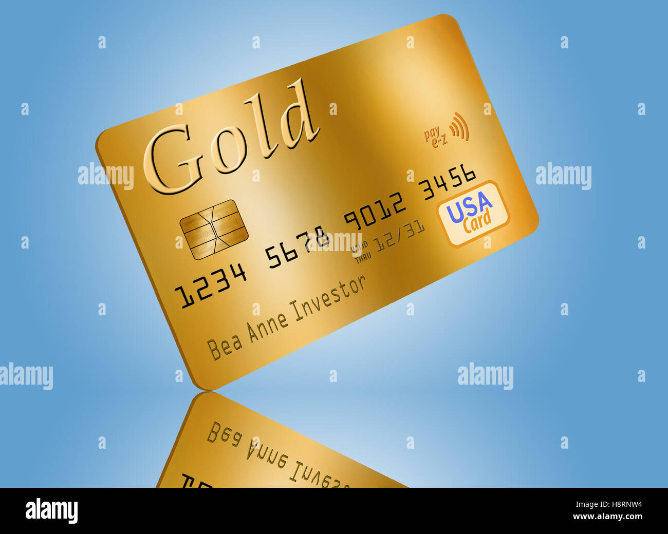 HERE IS A GOLD CREDIT CARD Stock Photo - Alamy