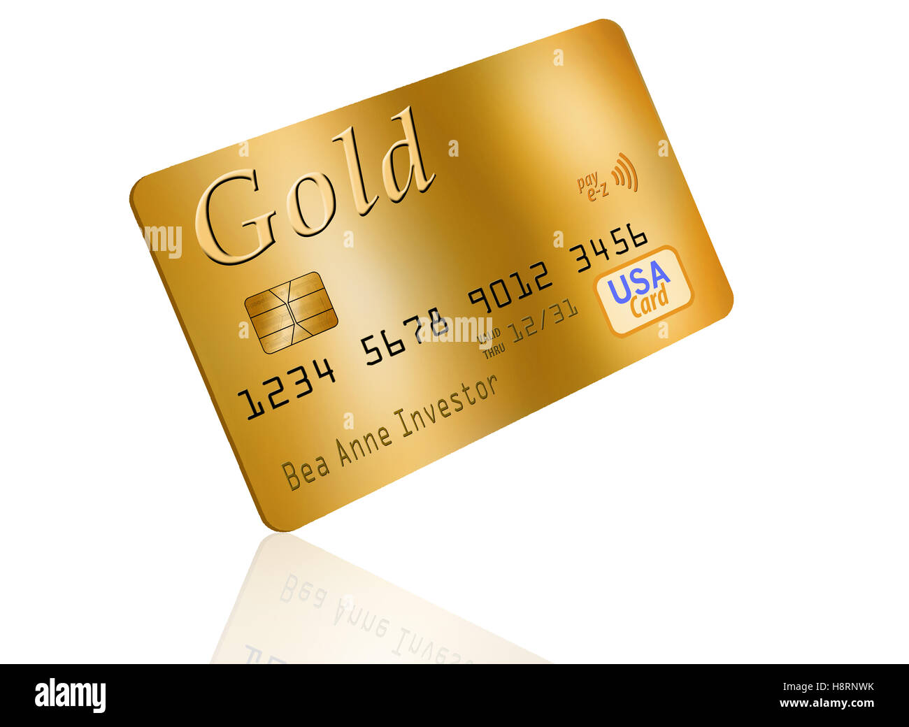 HERE IS A GOLD CREDIT CARD Stock Photo - Alamy