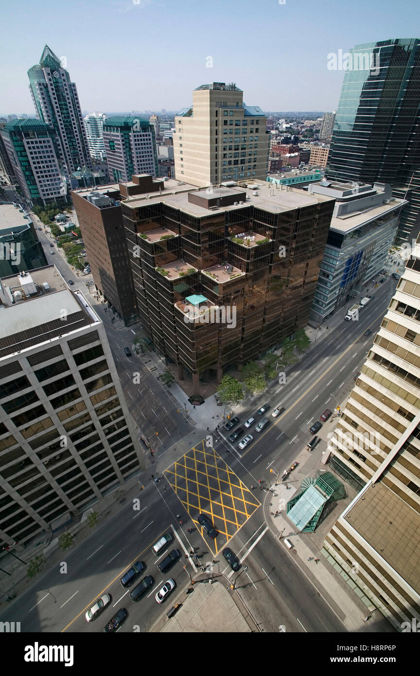Aerial view of downtown Toronto intersection Stock Photo - Alamy