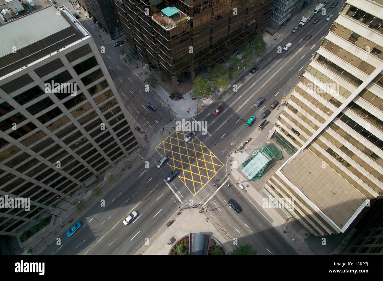 Aerial view of downtown Toronto intersection Stock Photo - Alamy