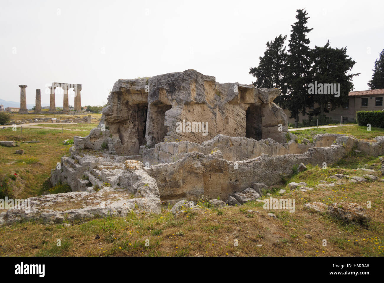 The Temple of Apollo at Ancient Corinth, Greece, Europe Stock Photo - Alamy