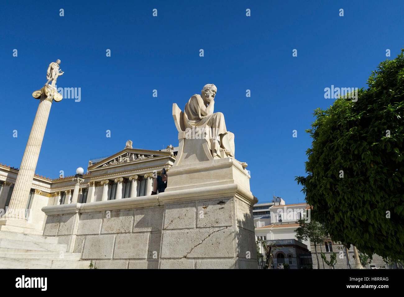 Socrates athens statue hi-res stock photography and images - Alamy