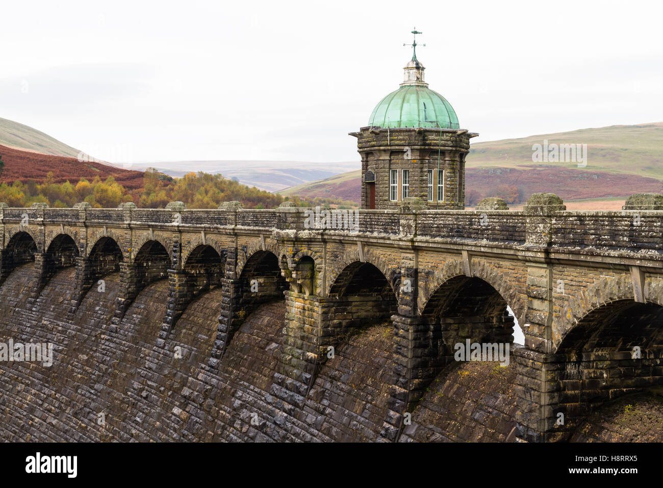 The Craig Goch Dam intake tower, part of the Elan Valley Reservoirs ...