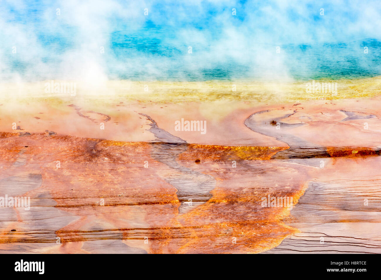 View of the Grand Prismatic Spring Stock Photo - Alamy