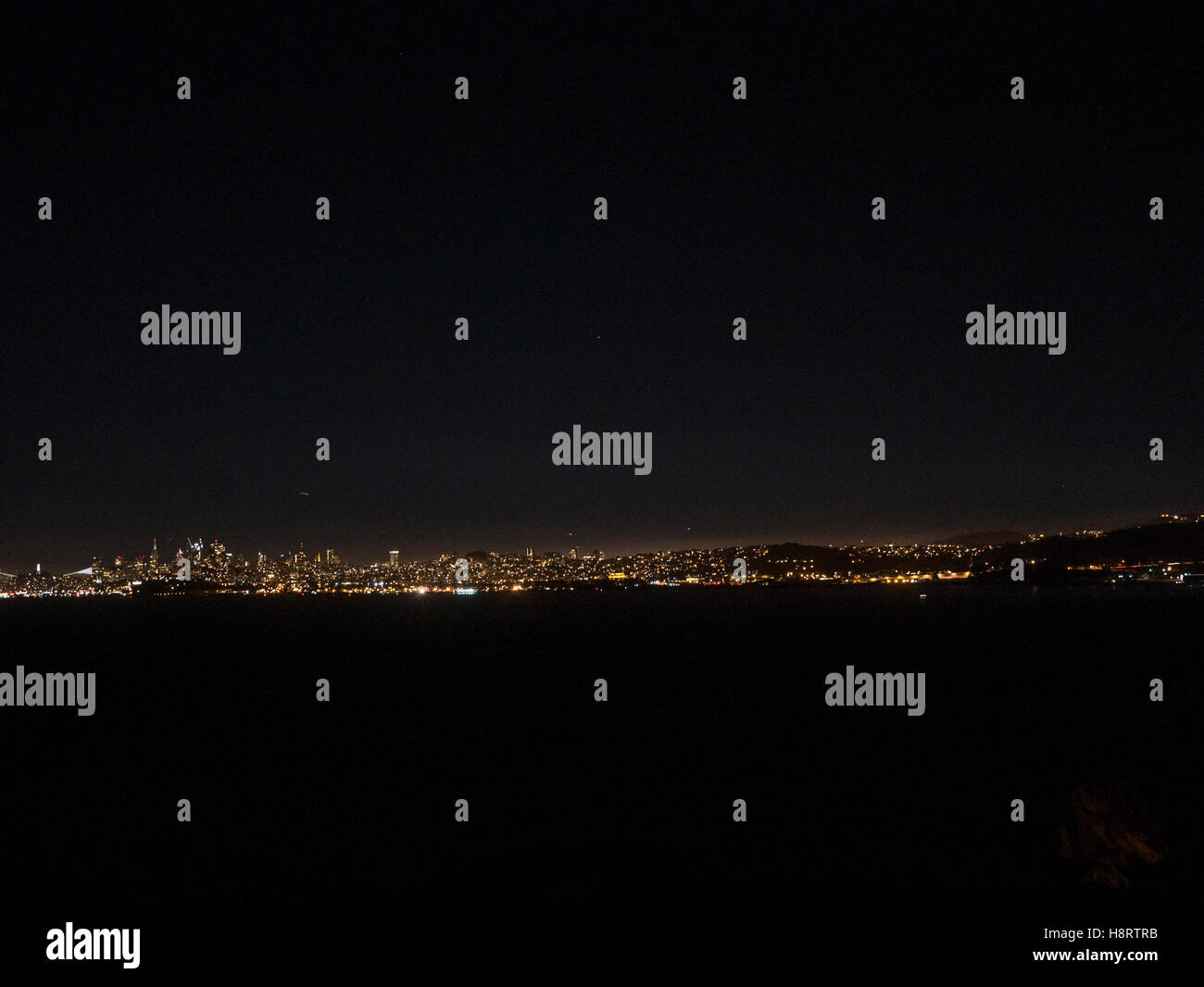 Night view of San Francisco skyline Stock Photo - Alamy