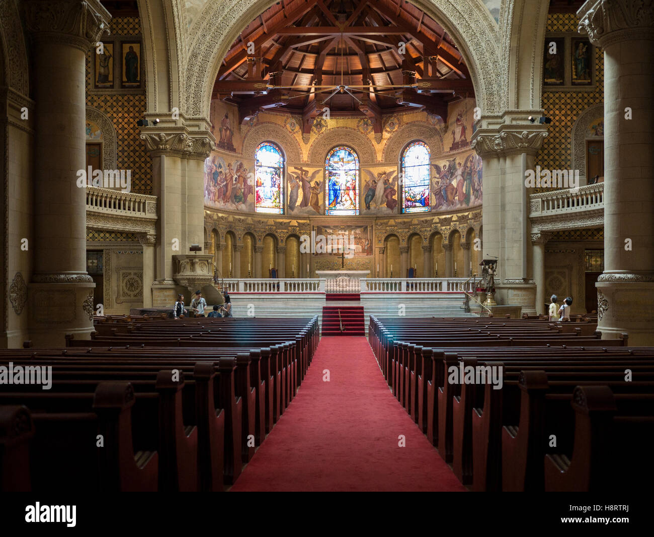 Architectural details of Stanford Memorial Church located on the Main ...