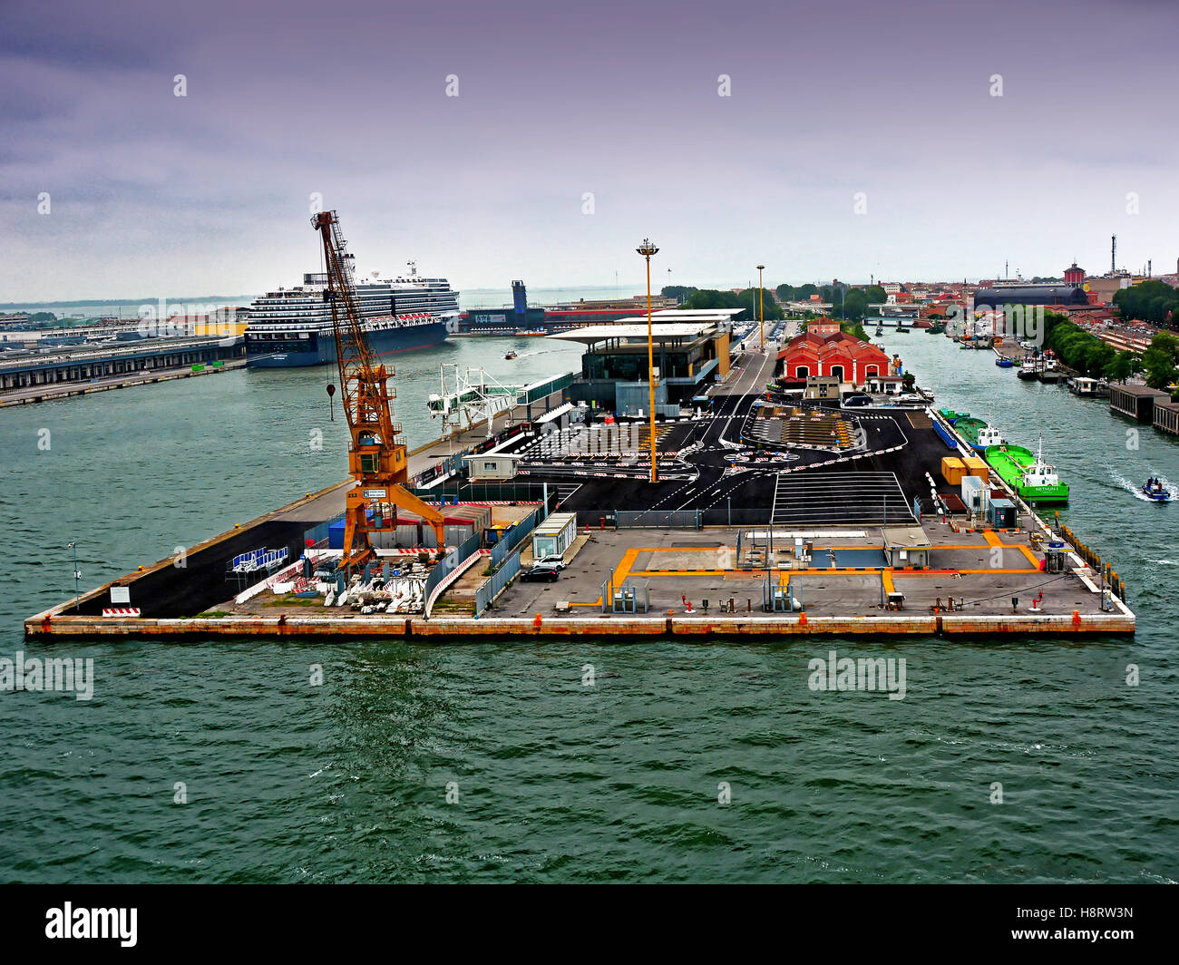 Venice passenger cruise ship terminal Stock Photo - Alamy