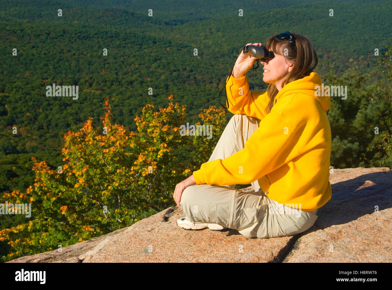 Outcrop view at Perkins Tower, Bear Mountain State Park, New York Stock ...