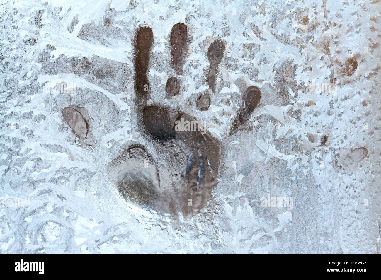 Hand palm window hi-res stock photography and images - Alamy