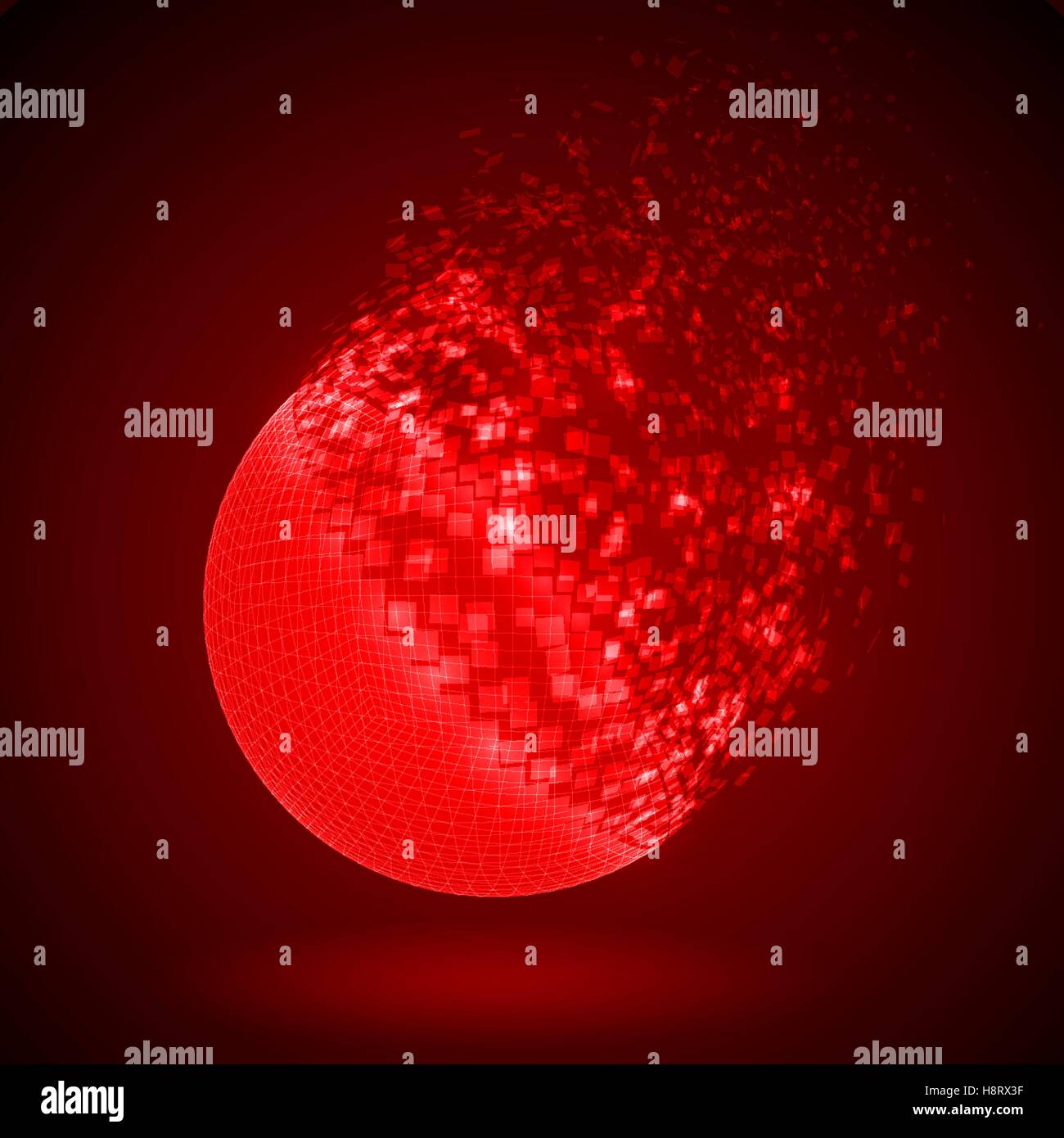 dissolving sphere shape. red version Stock Vector Image & Art - Alamy